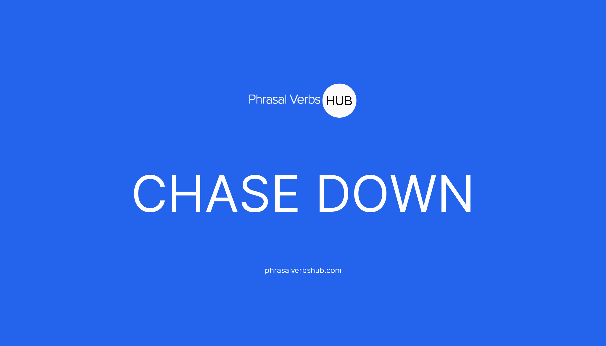 CHASE DOWN | Phrasal Verb Meaning & Examples